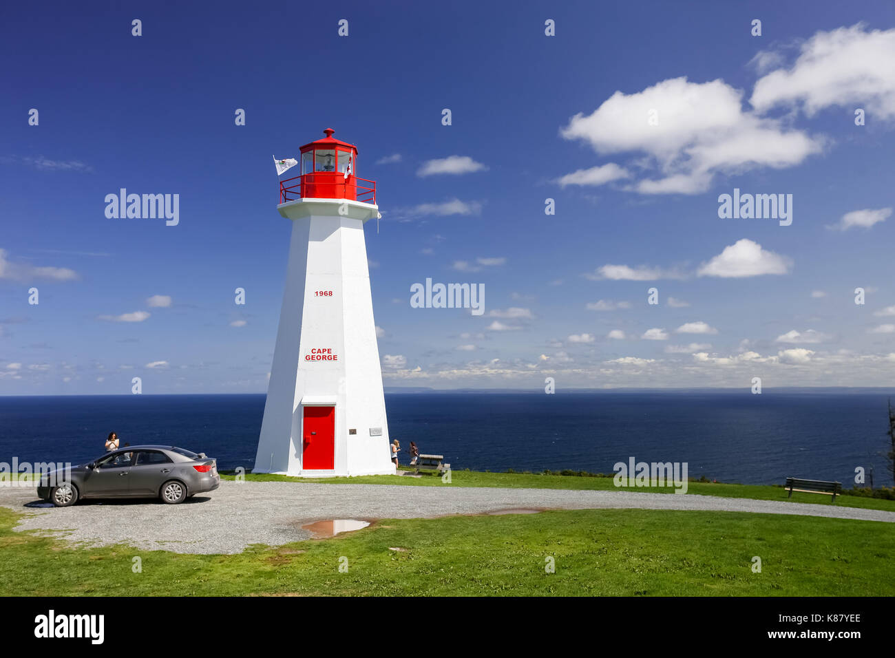 The lighthouse at Cape George, one of many place along the shoreline in ...