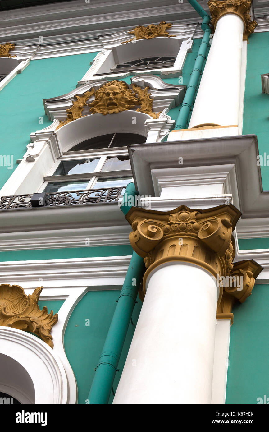 exterior architectural column Hermitage St Petersburg Russia Stock ...