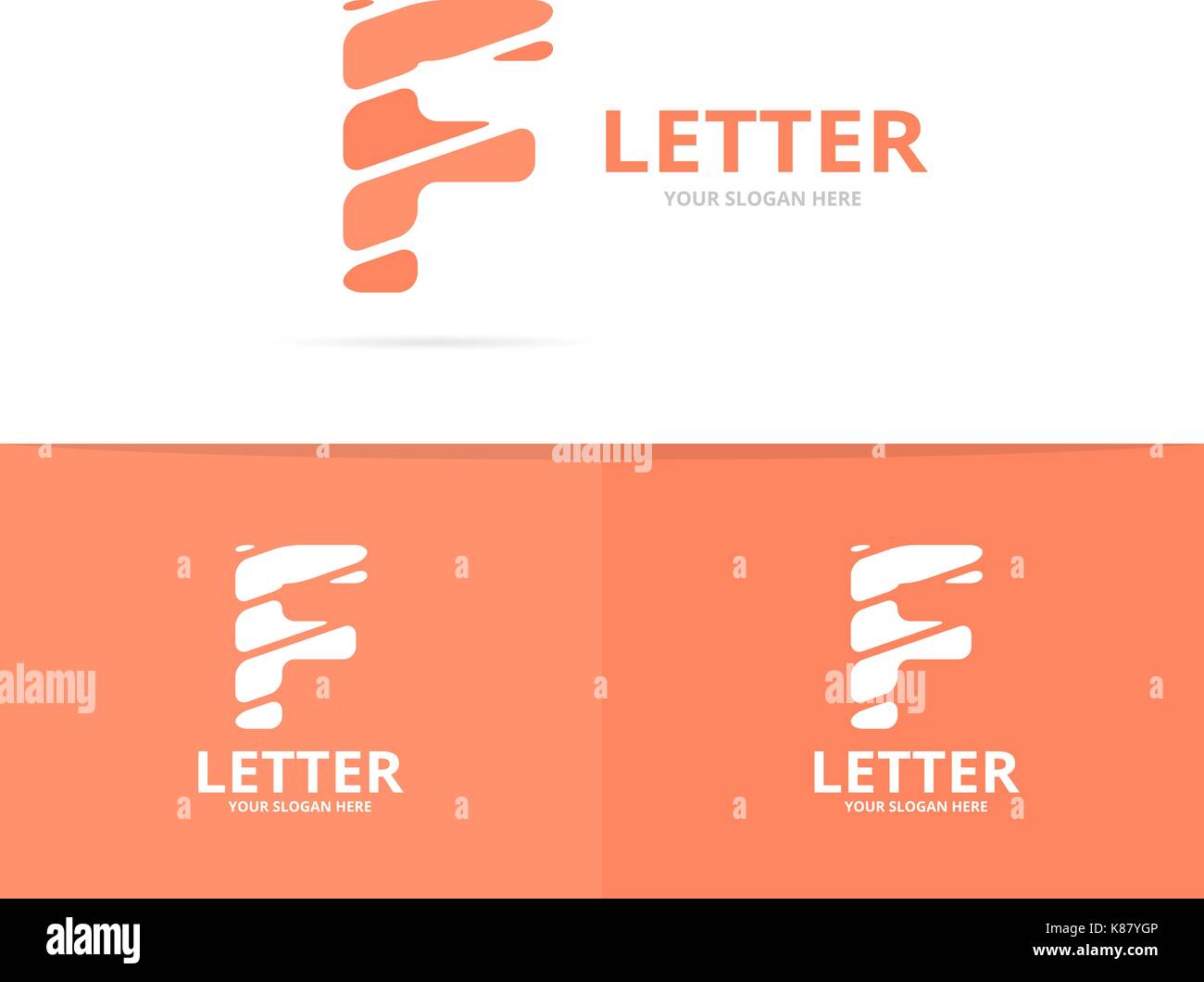 Unique vector letter F logo design template Stock Vector Image & Art ...