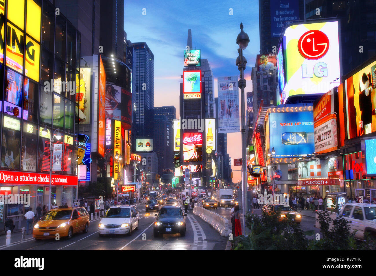 Times square at night Stock Photo - Alamy