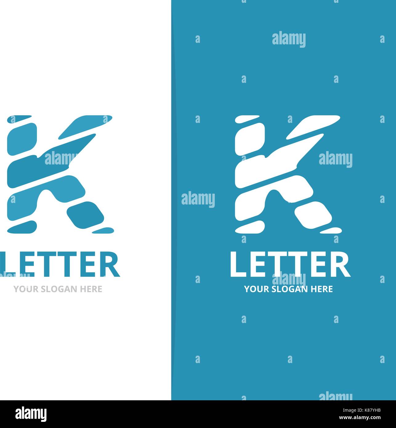 Unique vector letter K logo design template Stock Vector Image & Art ...