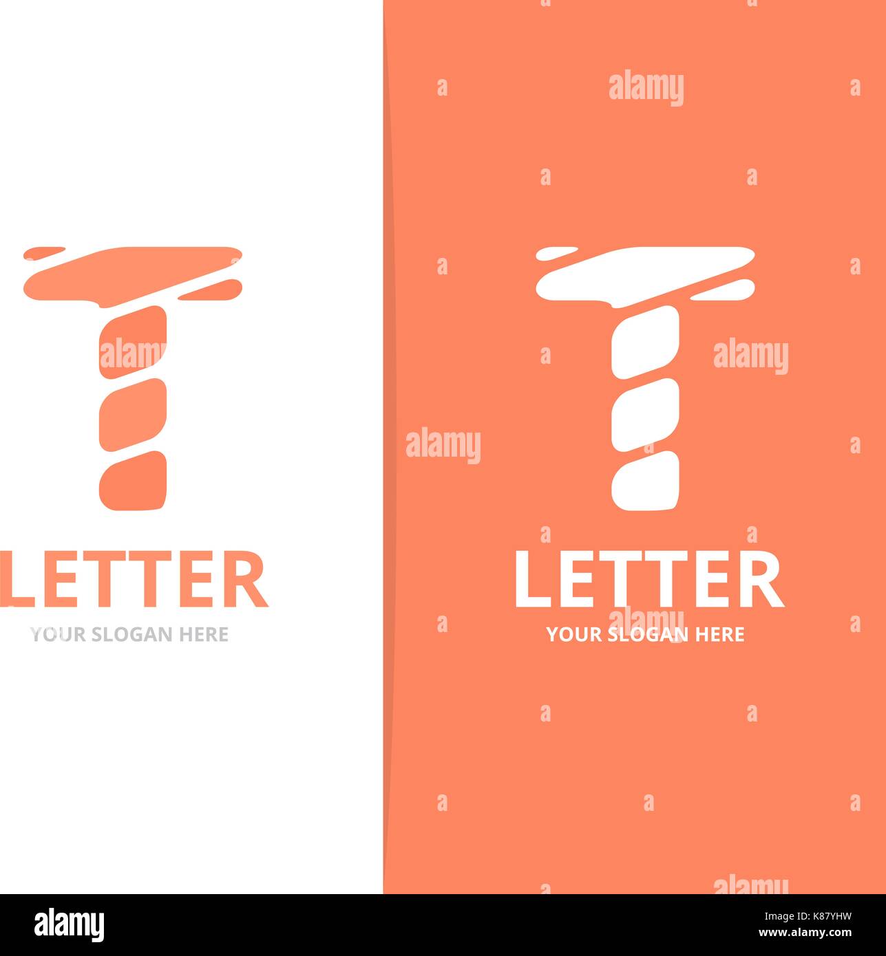 Unique vector letter T logo design template Stock Vector Image & Art ...