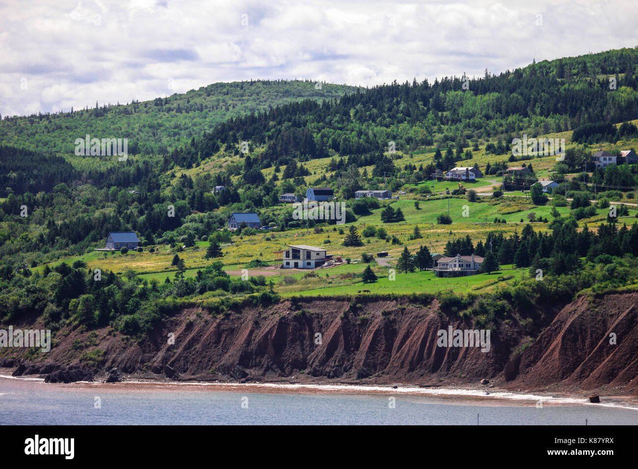 The rolling hillside of Antigonish County in Nova Scotia, one of Canada ...