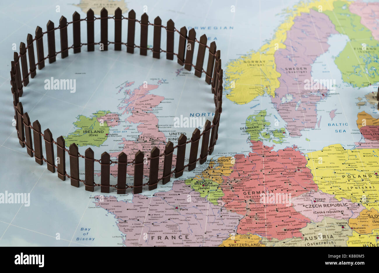 Brexit conceptual Map Stock Photo - Alamy