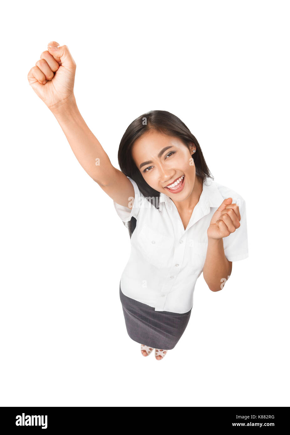 Triumphant woman hi-res stock photography and images - Alamy