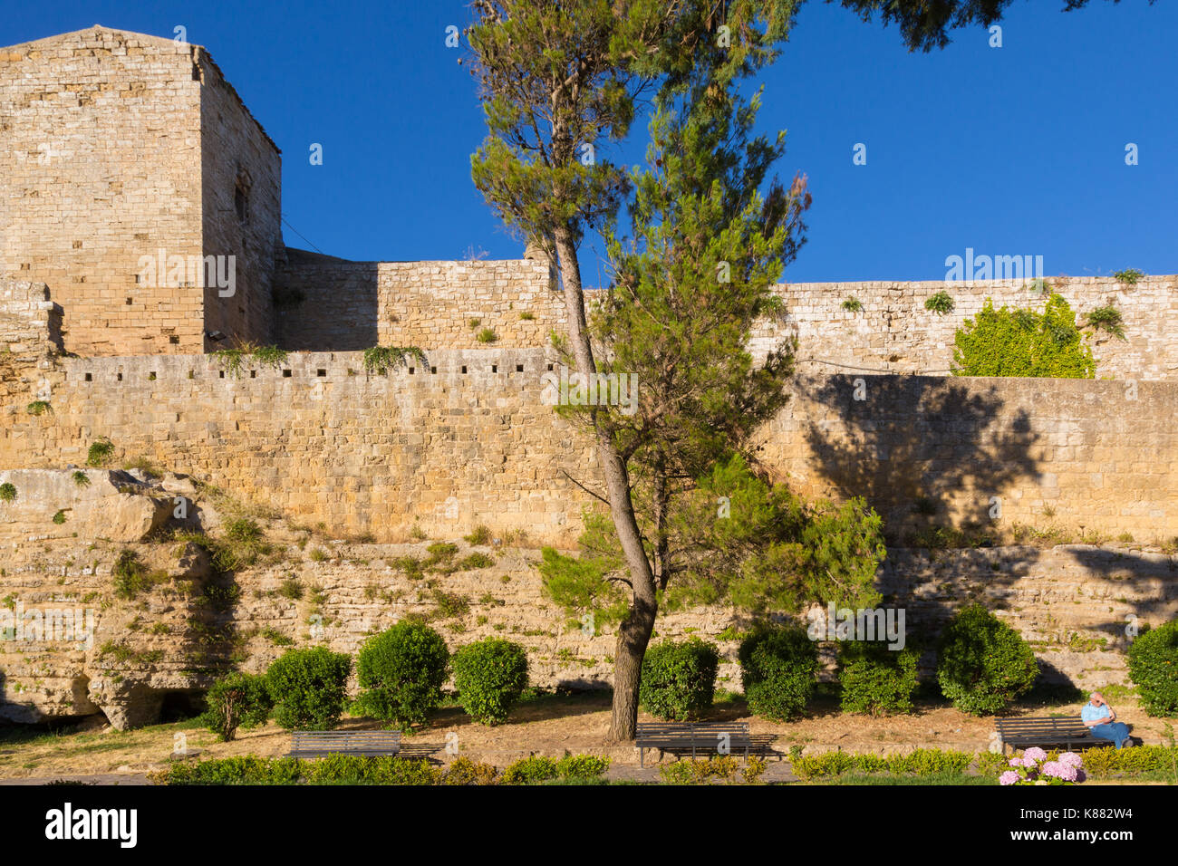 Enna (Sicily, Italy) - Castello di Lombardia. View of the castle and ...