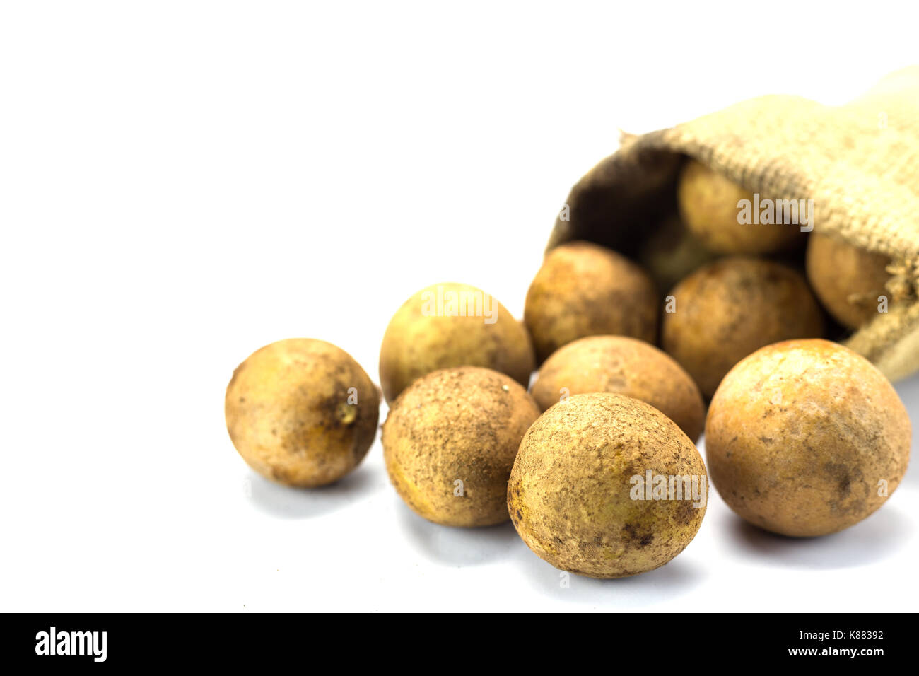 Sapodilla isolated on the white background Stock Photo - Alamy
