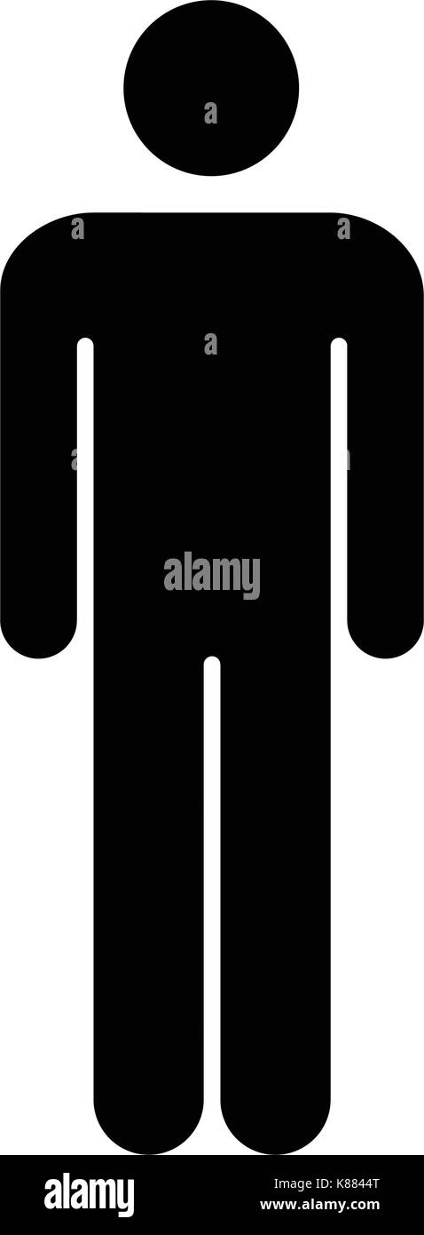 Man Icon Vector Person Male Symbol in Glyph Pictogram illustration ...