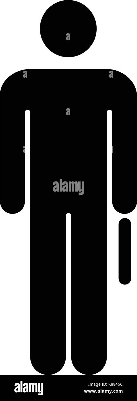Man Icon Vector Person Male Symbol in Glyph Pictogram illustration ...