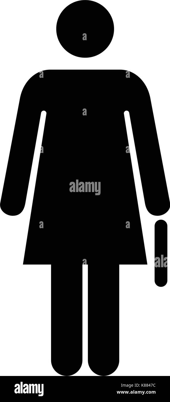 Woman Icon Vector Person Symbol in Glyph Pictogram illustration Stock ...
