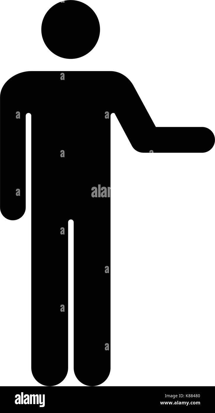 Man Icon Vector Person Male Symbol in Glyph Pictogram illustration ...