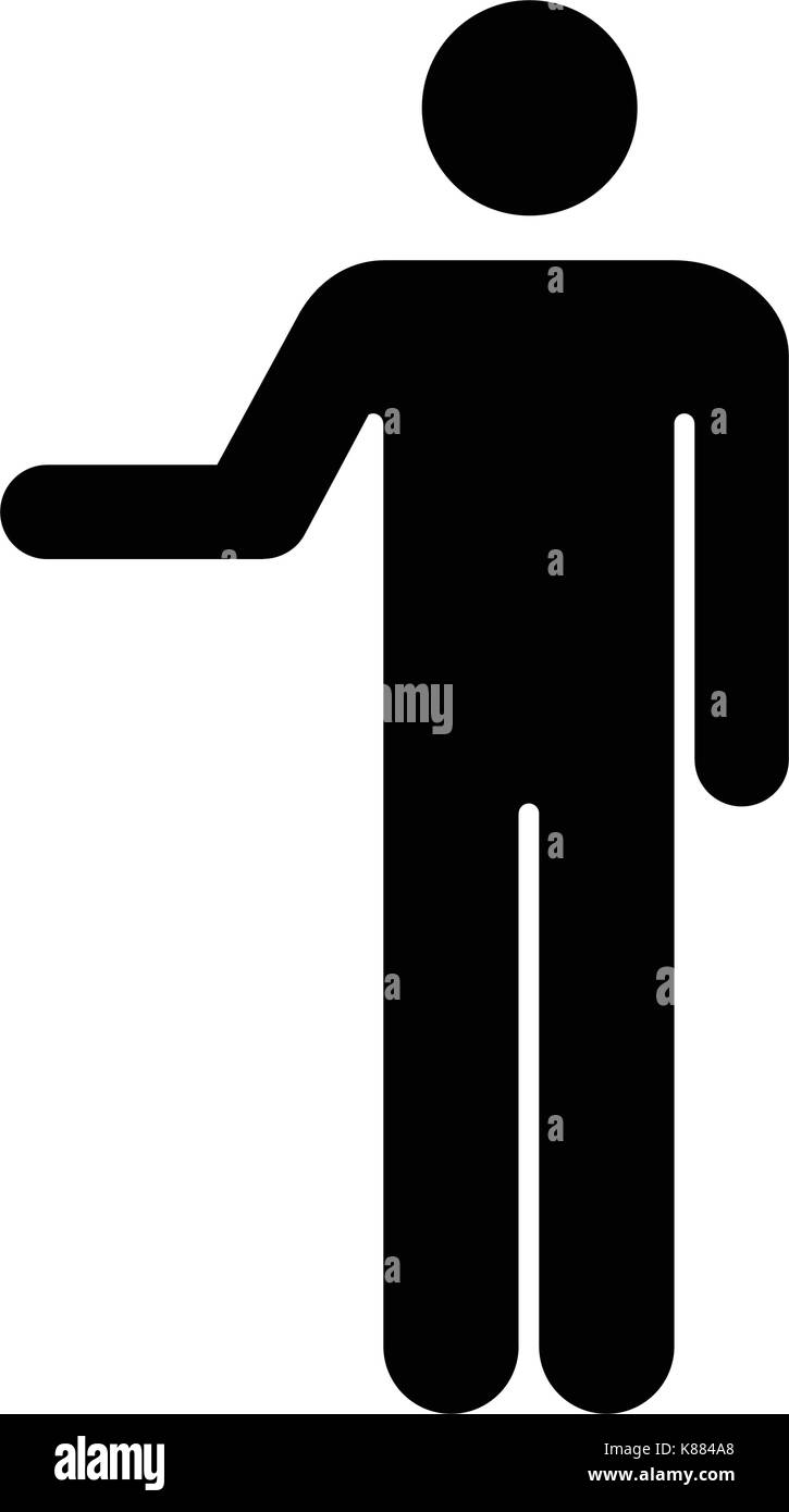 Man Icon Vector Person Male Symbol in Glyph Pictogram illustration ...
