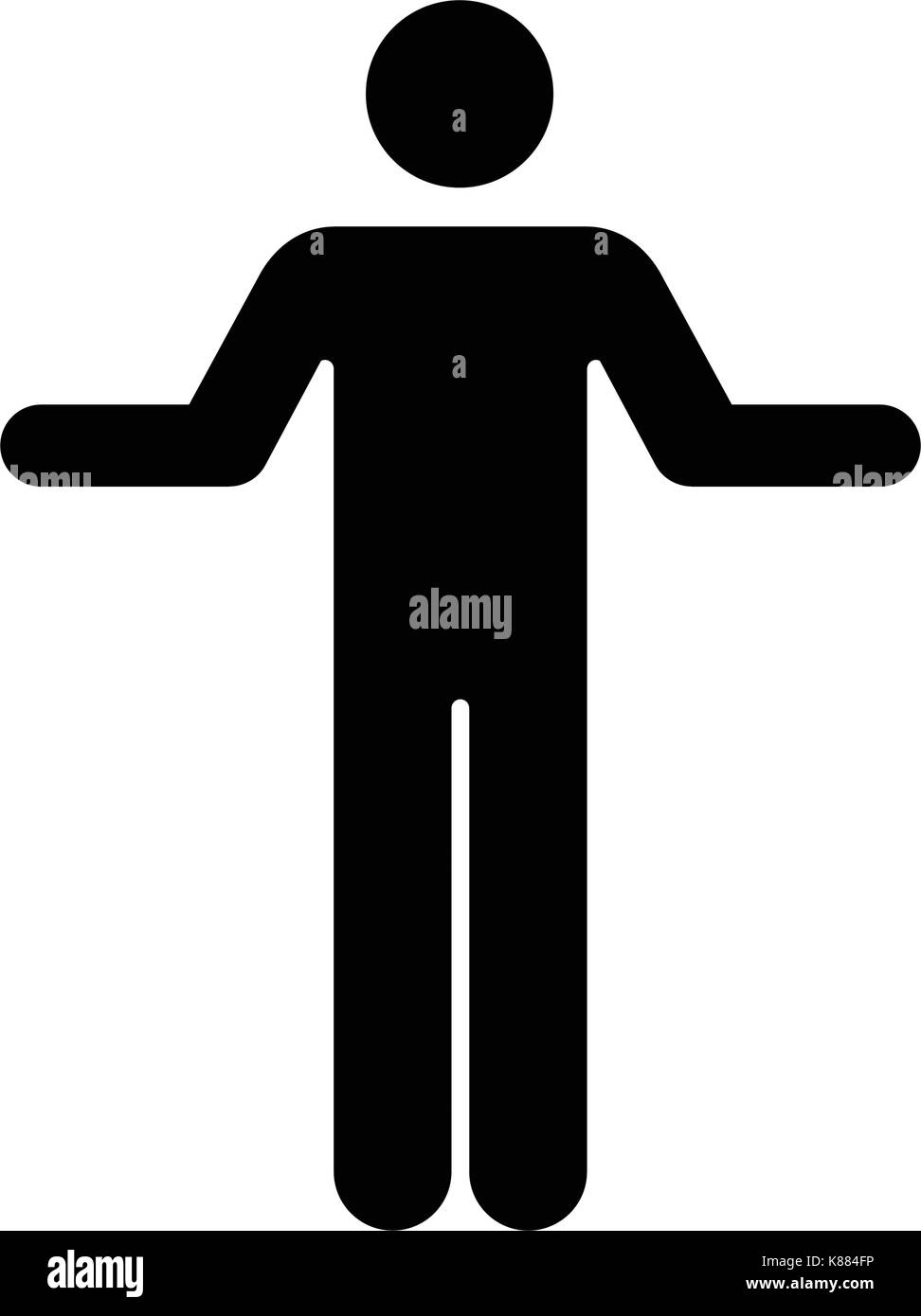 Man Icon Vector Person Male Symbol in Glyph Pictogram illustration ...