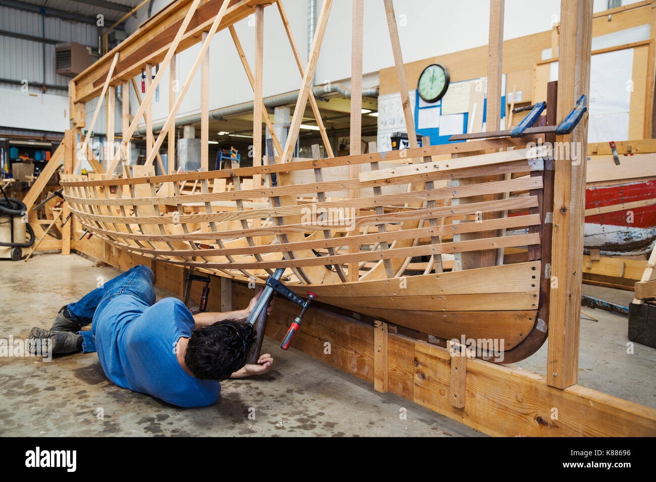 Traditional wooden boat lying hi-res stock photography and images - Alamy