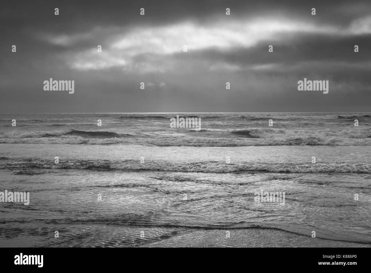 Weather overcast evening twilight Black and White Stock Photos & Images ...