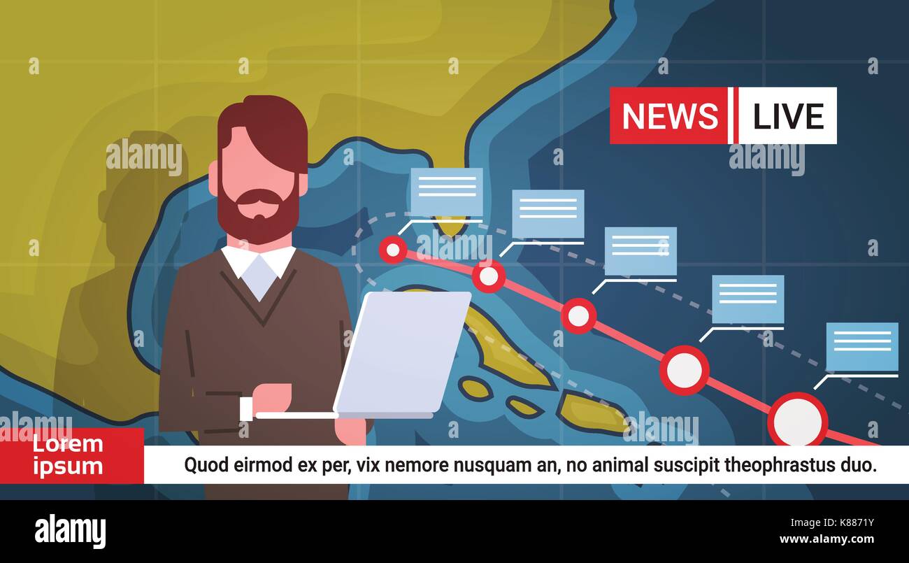 Weather reporter meteorologist map hi-res stock photography and images ...