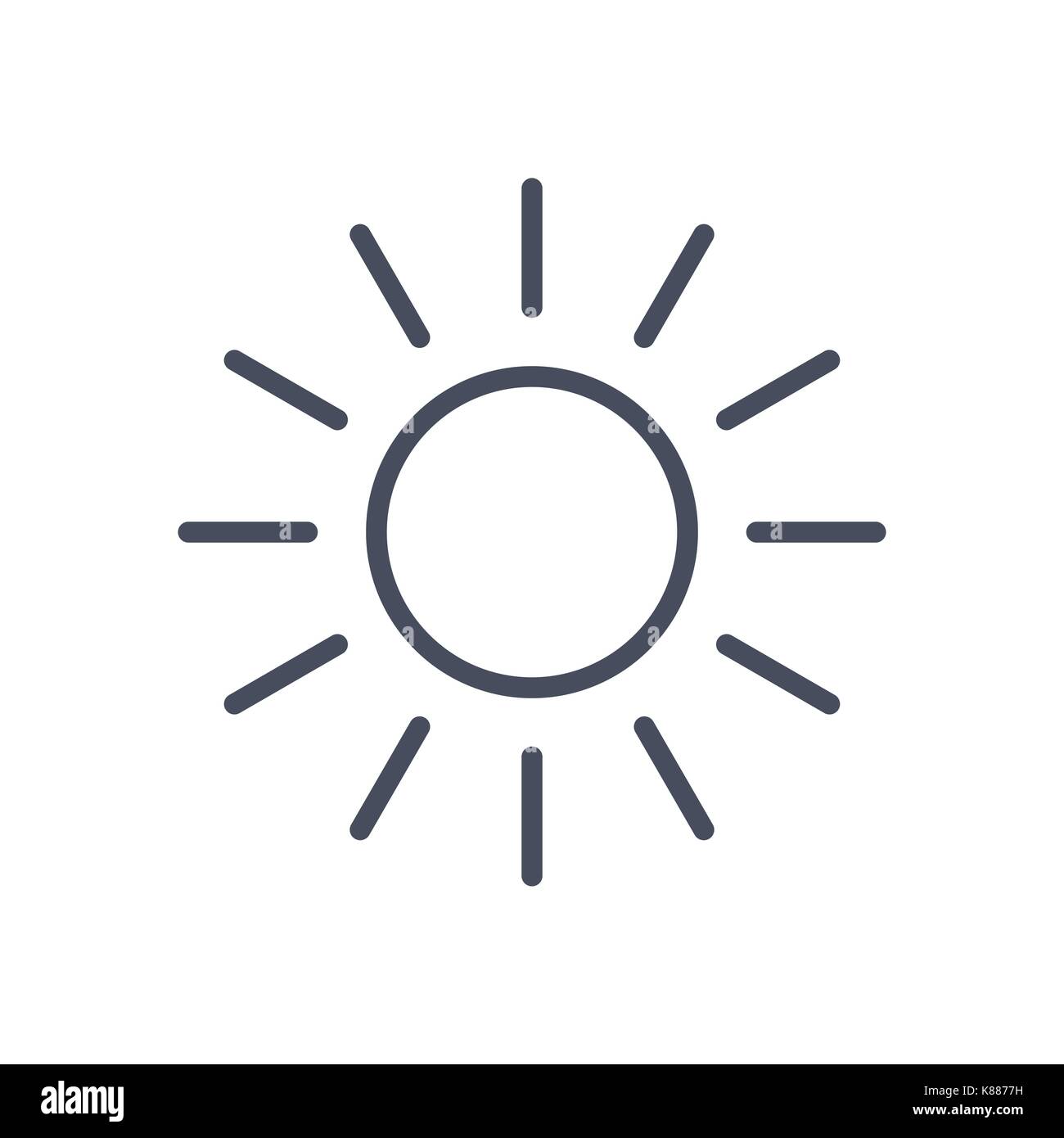 Sun Icon Sunny Weather Concept Forecast Climate Stock Vector Image ...