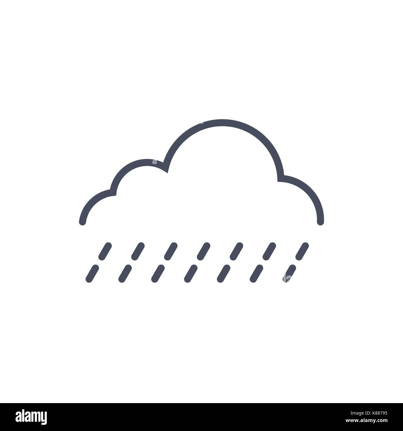 Light Rain Weather Icon Climate Forecast Concept Stock Vector Image ...