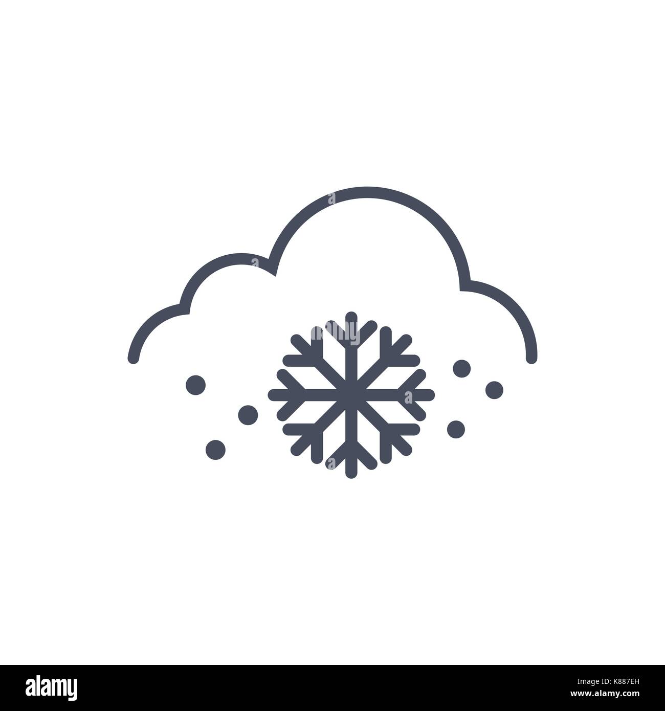 Snow Weather Icon Climate Forecast Concept Stock Vector Image & Art - Alamy
