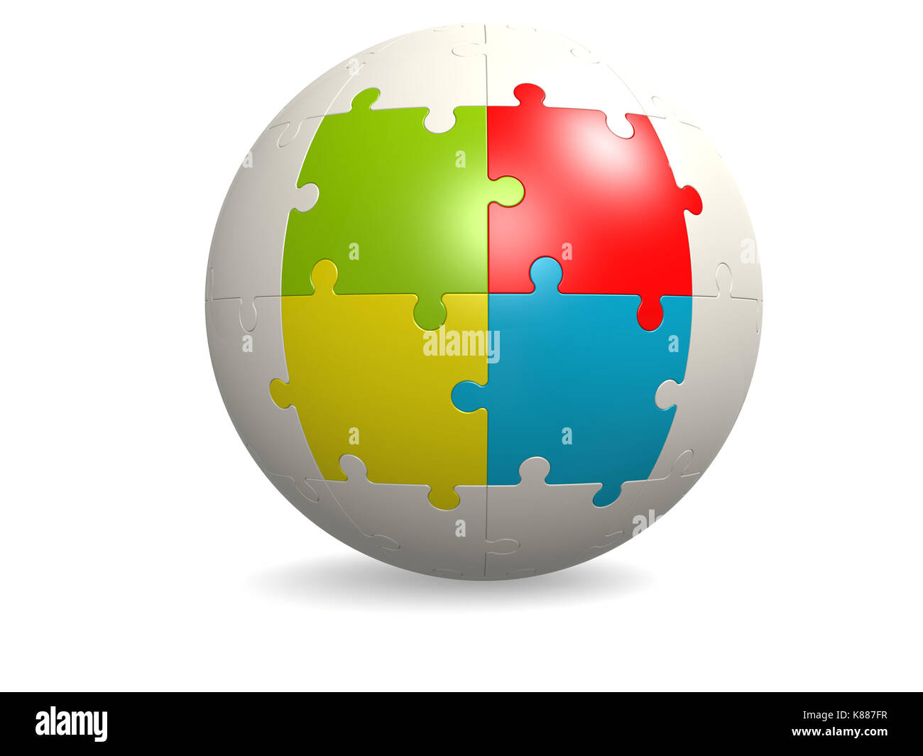 Blank puzzle template Cut Out Stock Images & Pictures - Alamy