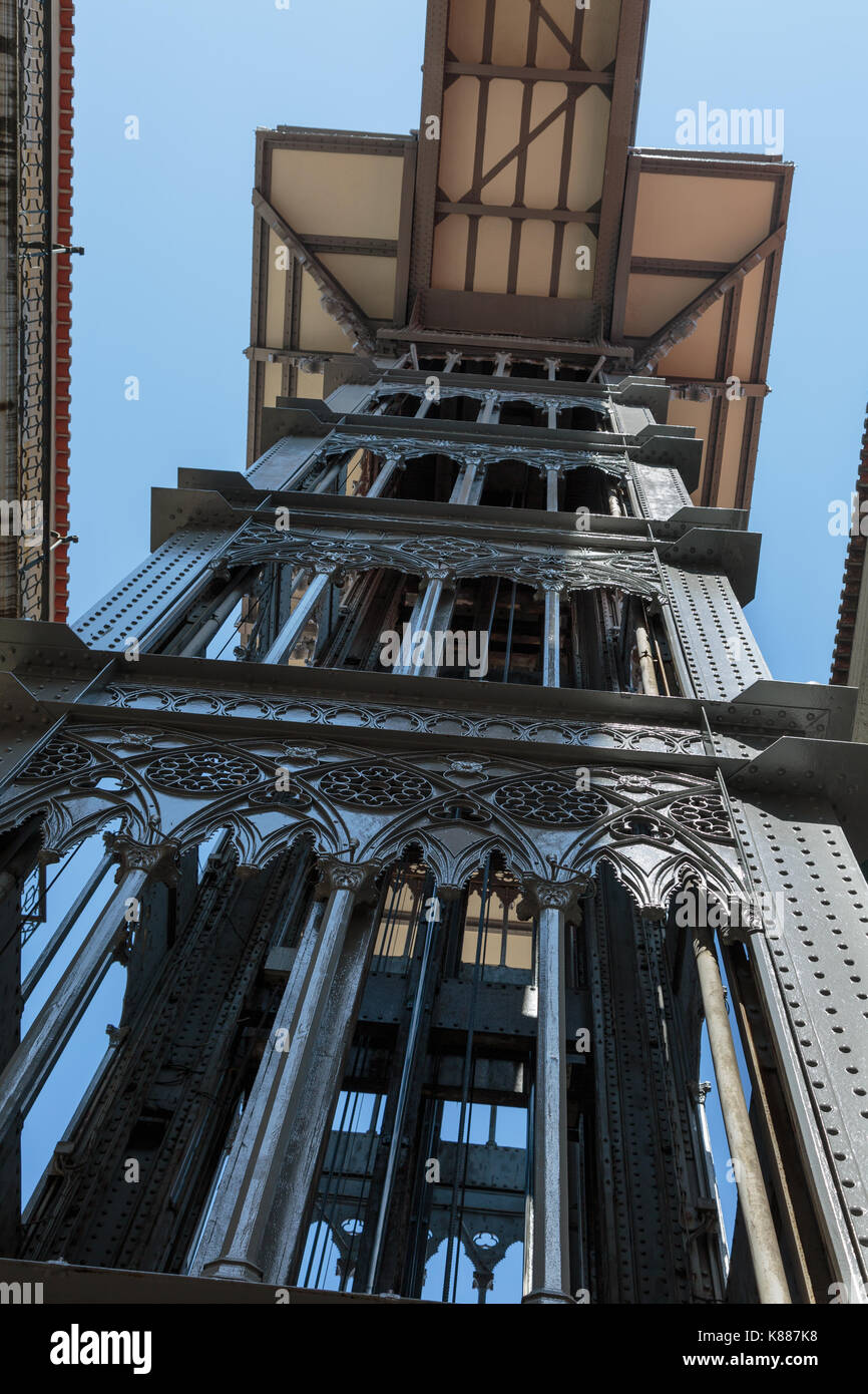 Tourism elevator neo gothic iron the santa justa iron lift hi-res stock ...