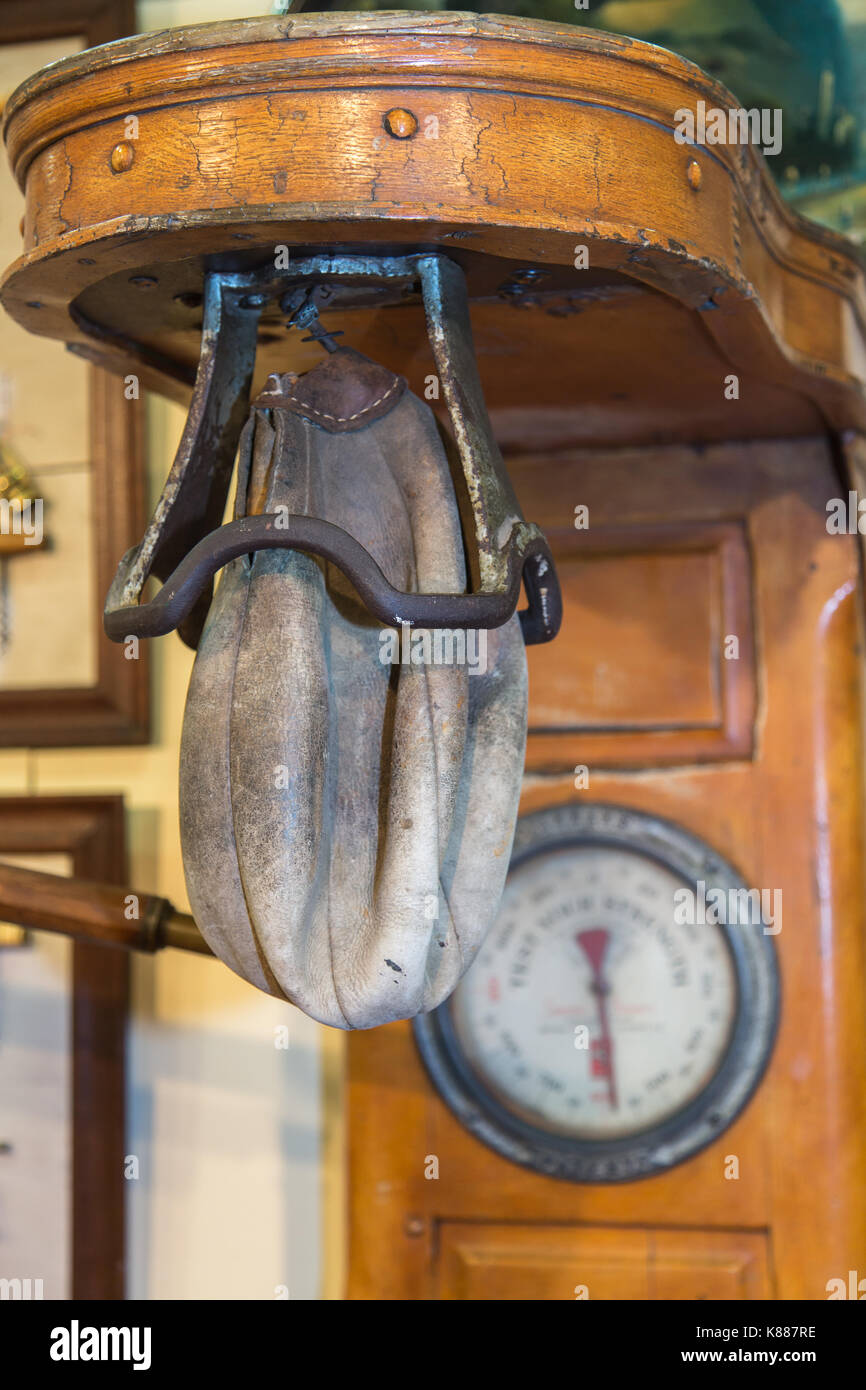 Test Your Strength: Vintage Wooden Strength Game Stock Photo - Alamy