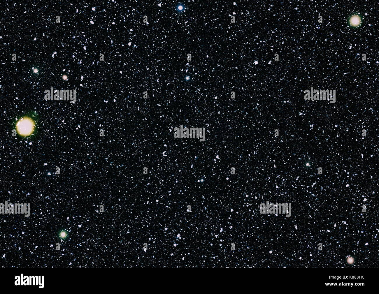 Panoramic looking into deep space. Dark night sky full of stars. The ...