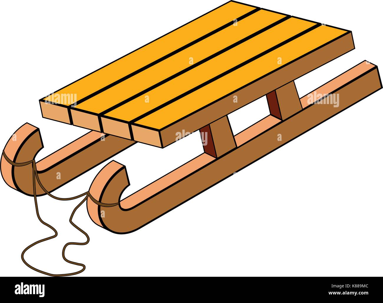 sled, wooden sledge vector symbol icon design. Beautiful illustration ...