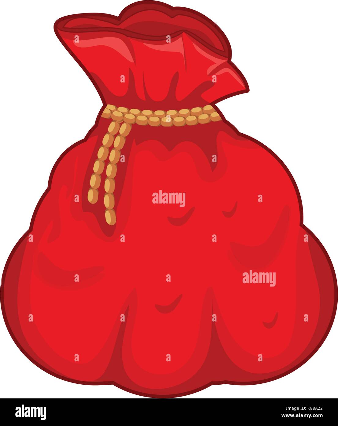 santa money bag, sack vector symbol icon design. Beautiful illustration ...