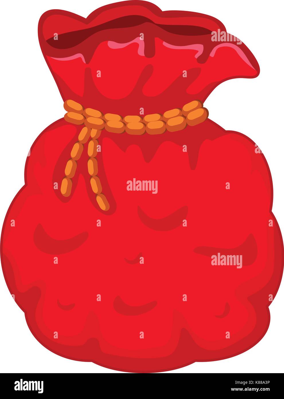 santa money bag, sack vector symbol icon design. Beautiful illustration ...