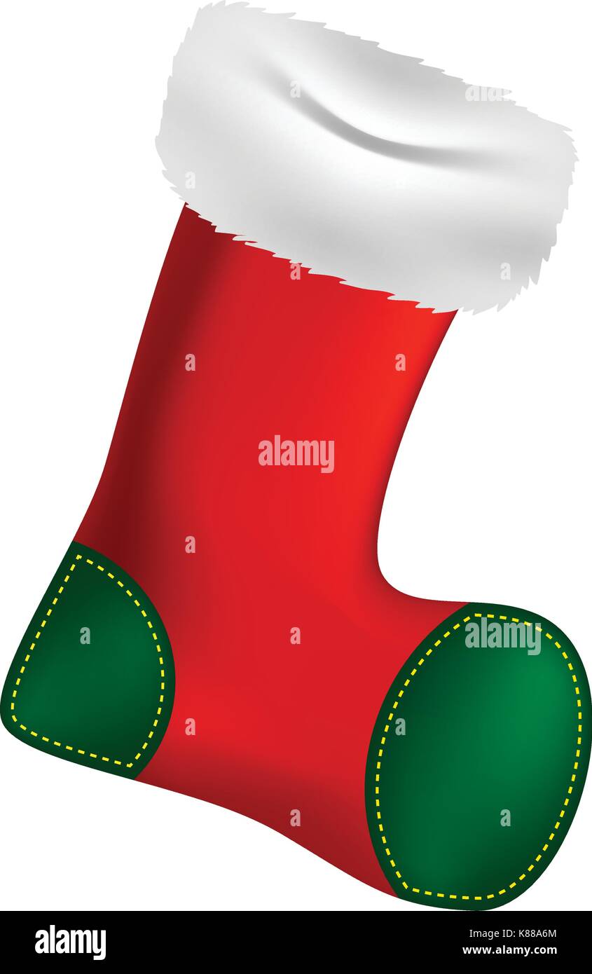 christmas stocking sock vector symbol icon design. Beautiful ...