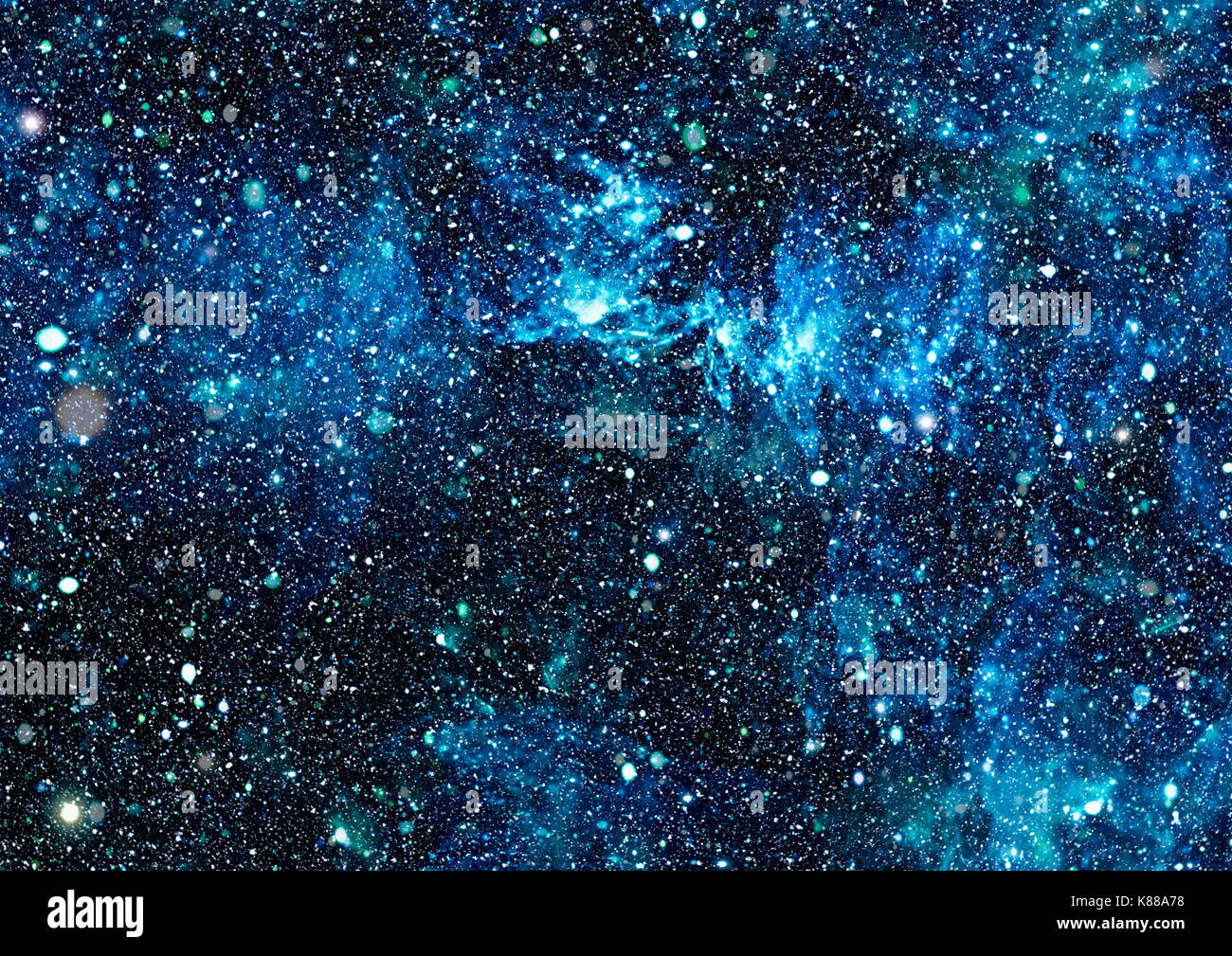 Panoramic looking into deep space. Dark night sky full of stars. The ...