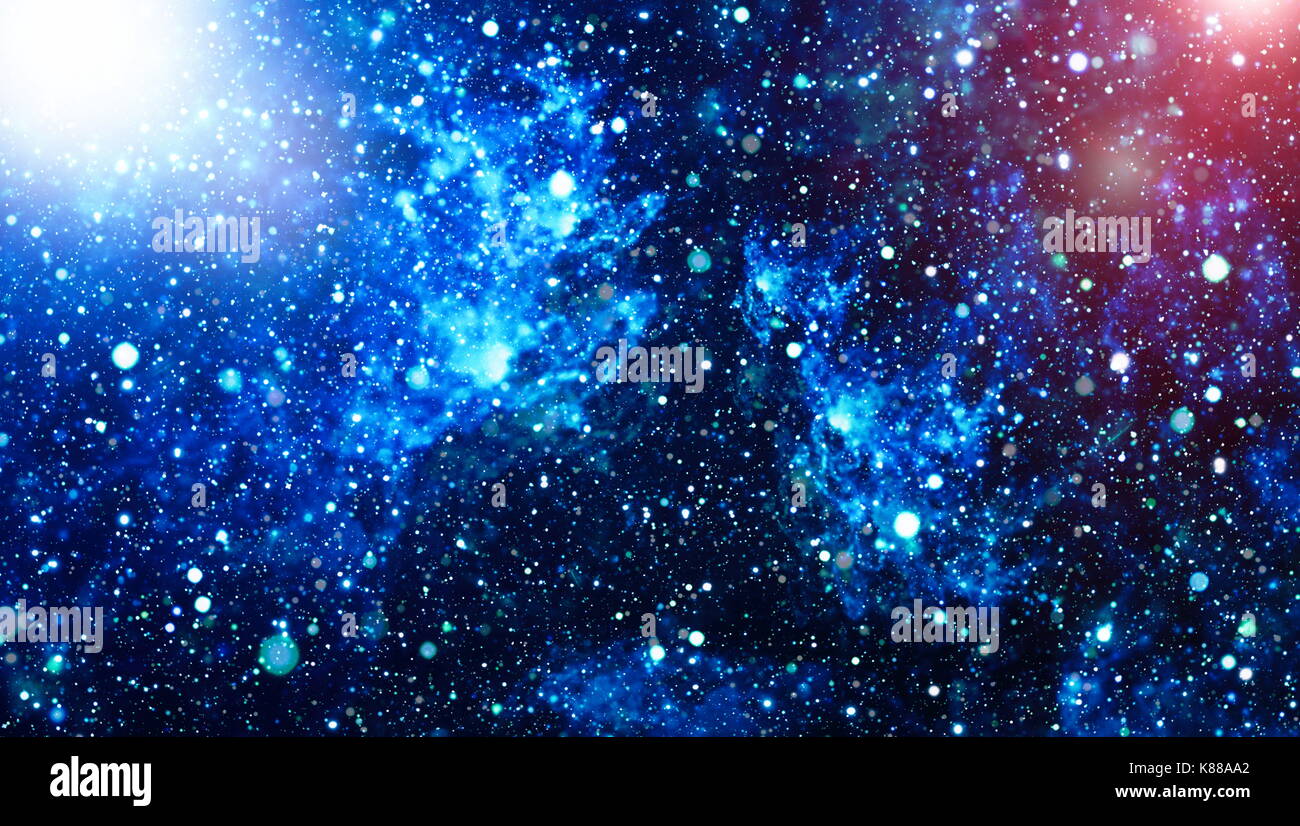 Panoramic looking into deep space. Dark night sky full of stars. The ...