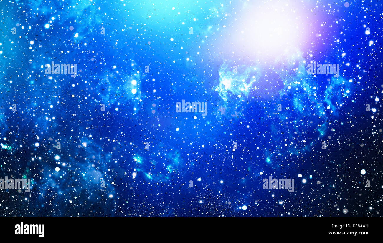 Panoramic looking into deep space. Dark night sky full of stars. The ...