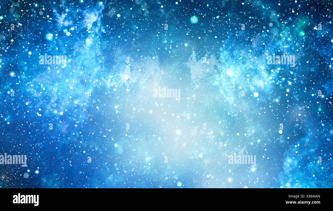 Panoramic looking into deep space. Dark night sky full of stars. The ...