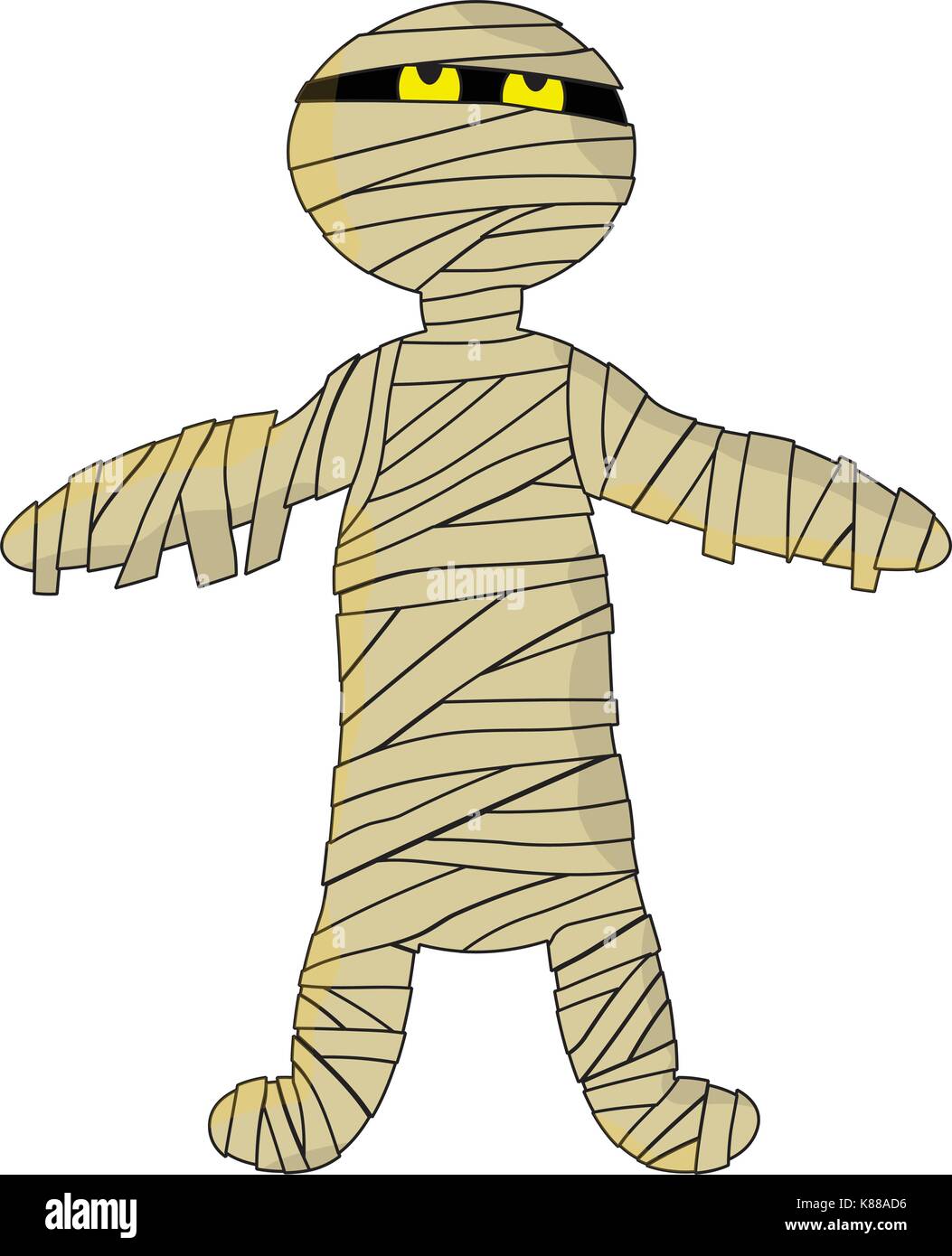 cute halloween mummy vector symbol icon design. Beautiful illustration ...