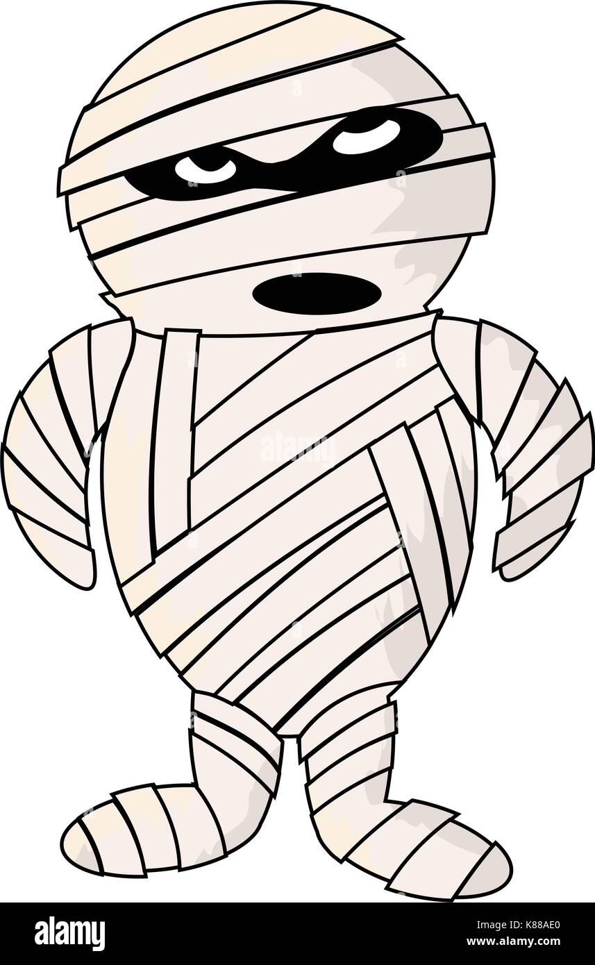 cute halloween mummy vector symbol icon design. Beautiful illustration ...