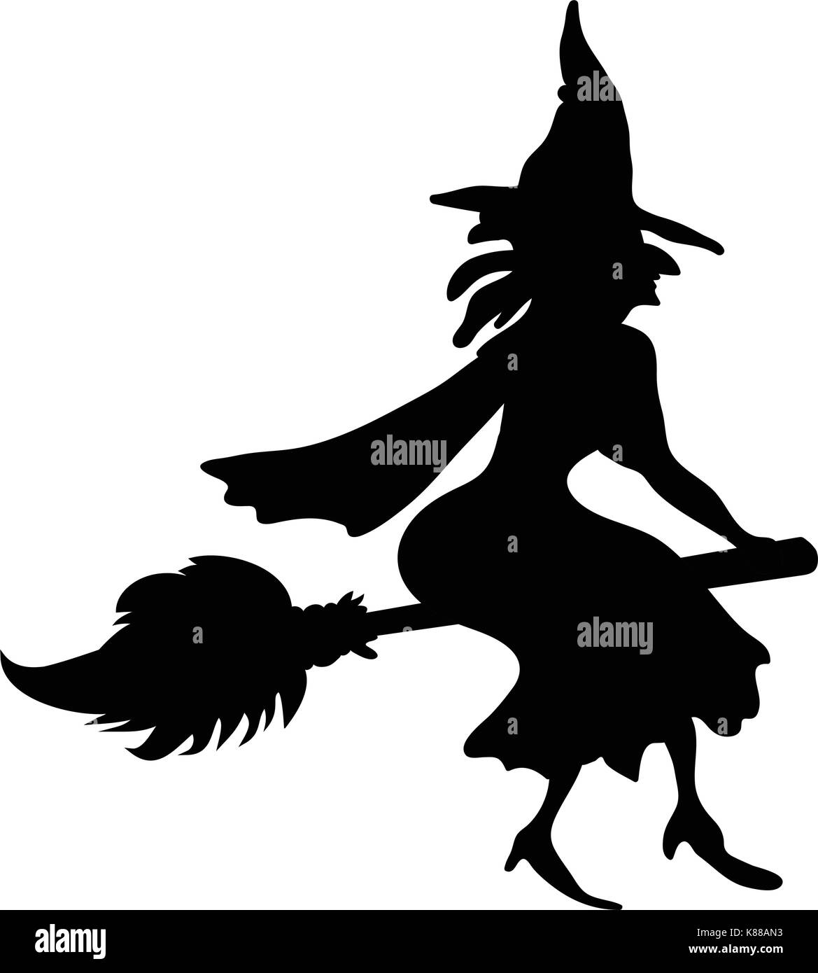 halloween creepy scary witch vector symbol icon design. Beautiful ...
