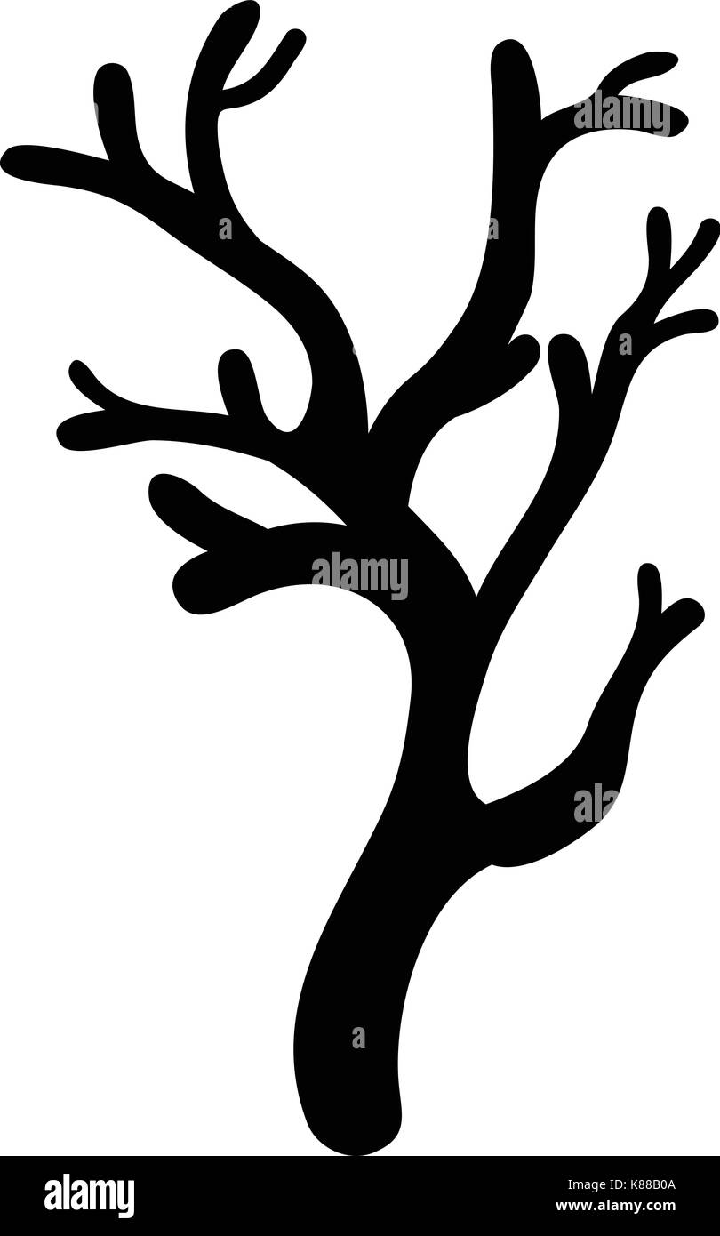 halloween creepy scary bare tree vector symbol icon design. Beautiful ...
