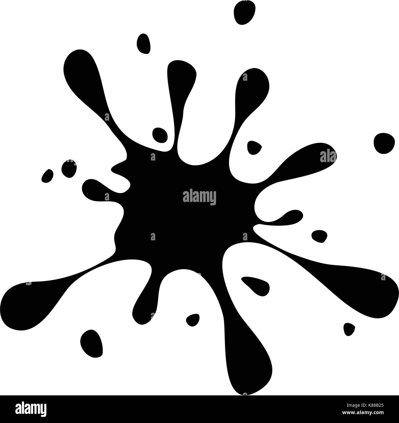 ink blob, blot, splash silhouette vector symbol icon design. Beautiful ...