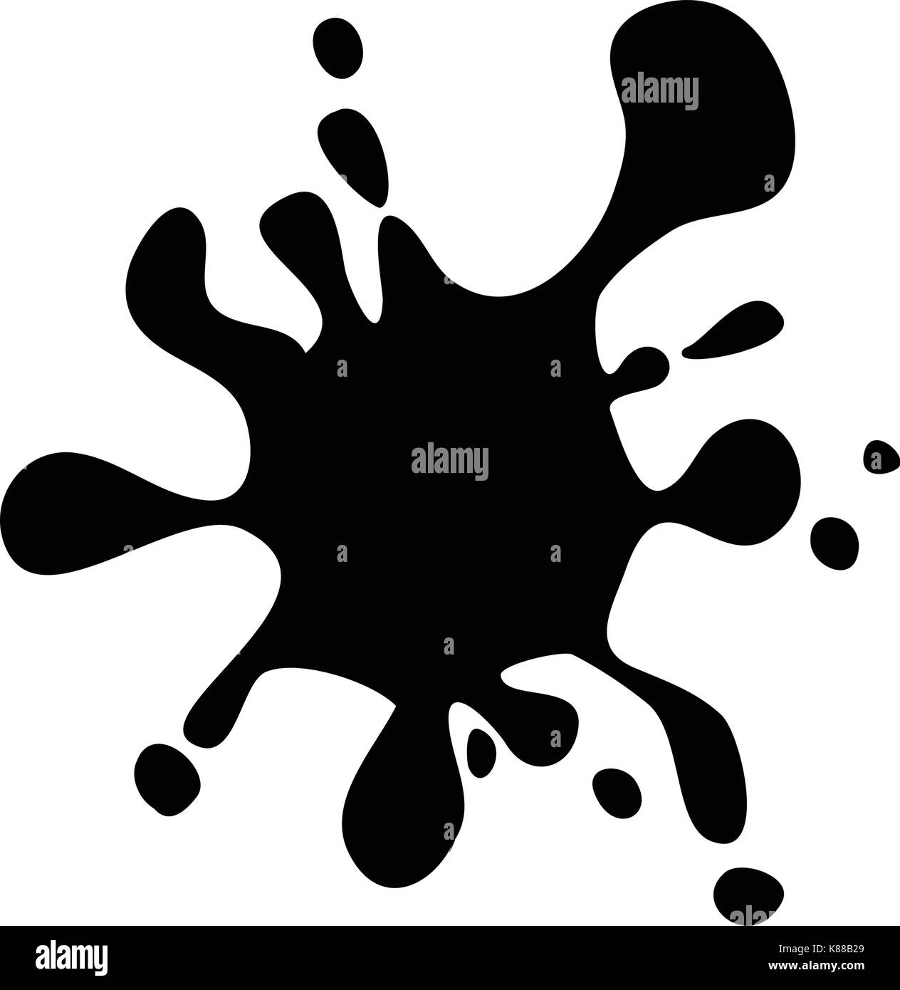 ink blob, blot, splash silhouette vector symbol icon design. Beautiful ...