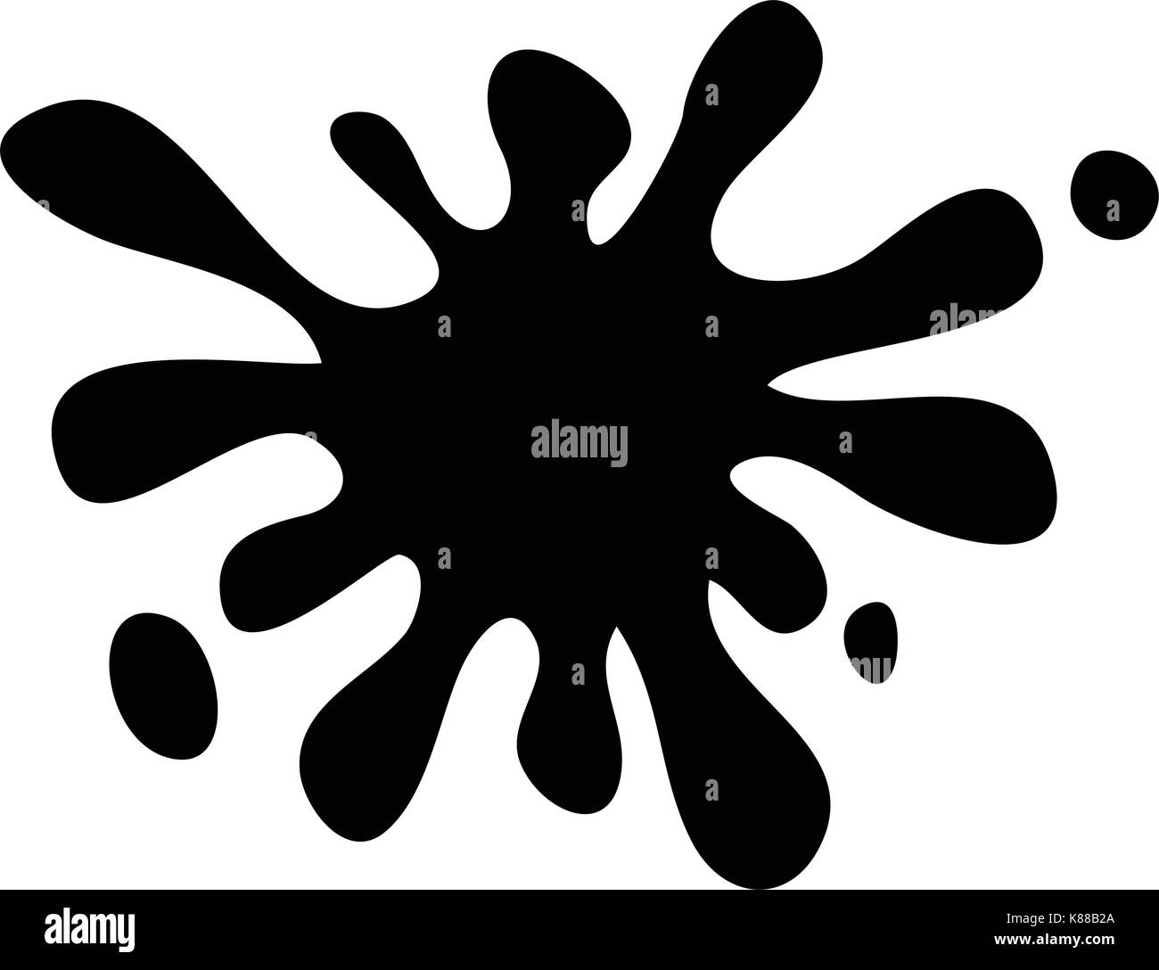 ink blob, blot, splash silhouette vector symbol icon design. Beautiful ...