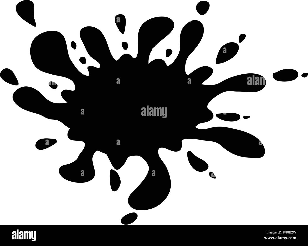 ink blob, blot, splash silhouette vector symbol icon design. Beautiful ...