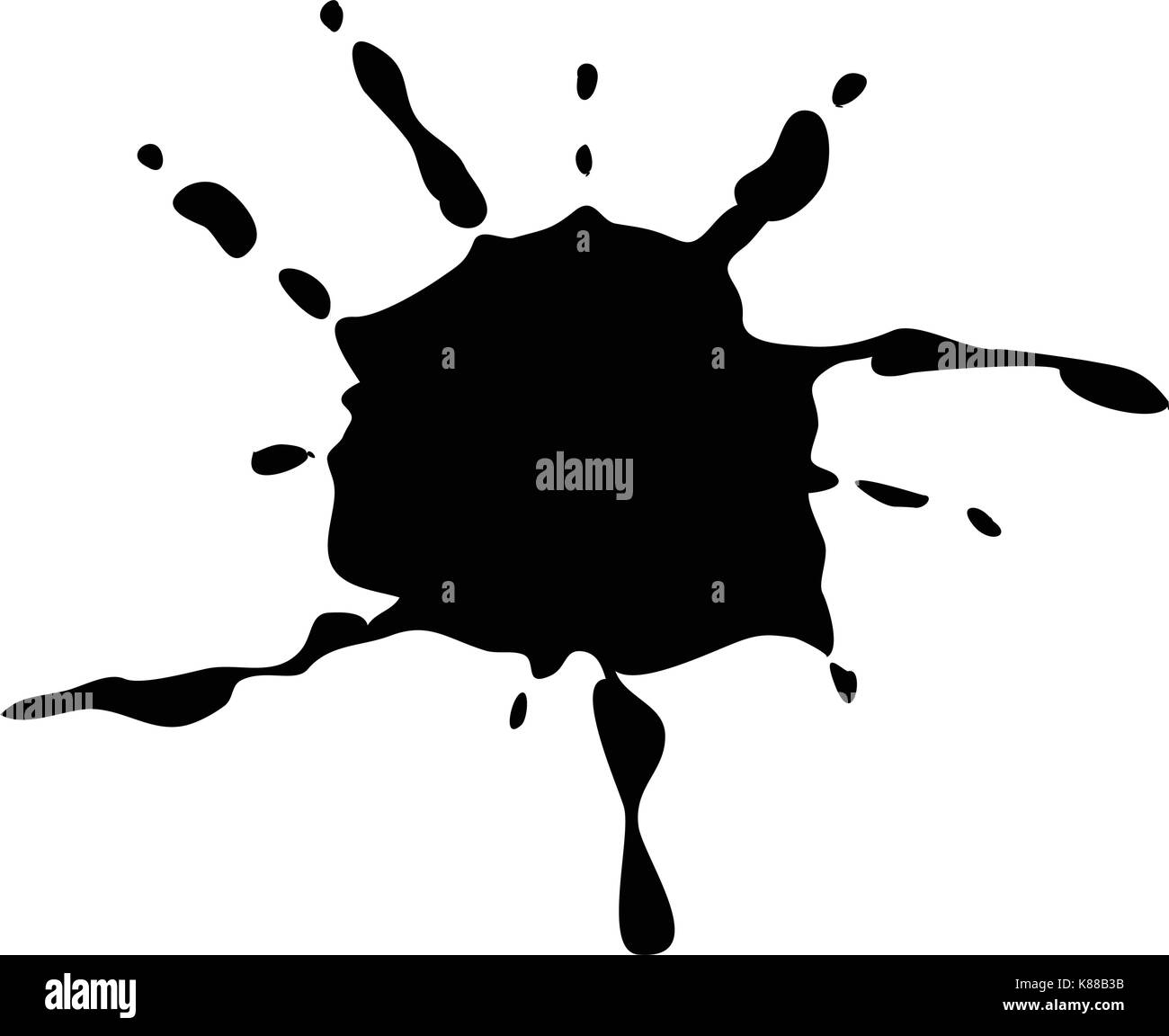 ink blob, blot, splash silhouette vector symbol icon design. Beautiful ...