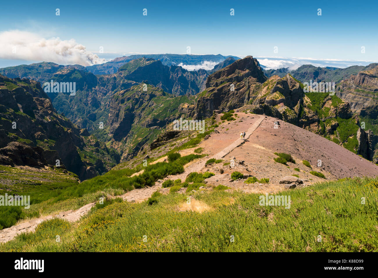 view from the pico do Arieiro on the Portuguese island of Madeira. In ...
