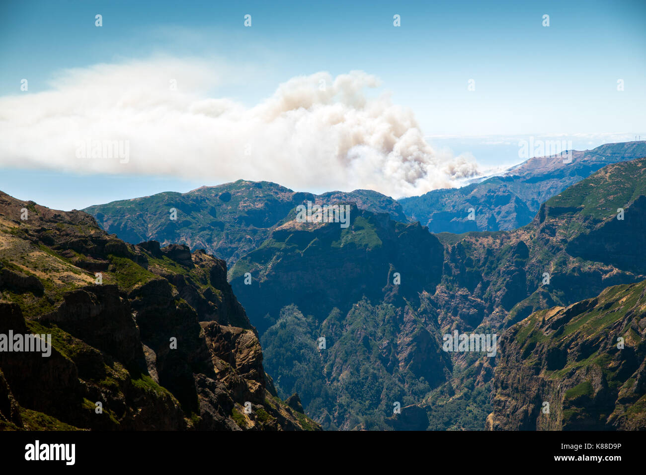 view from the pico do Arieiro on the Portuguese island of Madeira. In ...