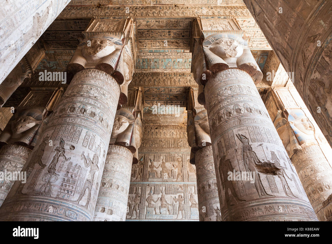 Egyptian Hypostyle Hall Interior Temple Architecture: Design,