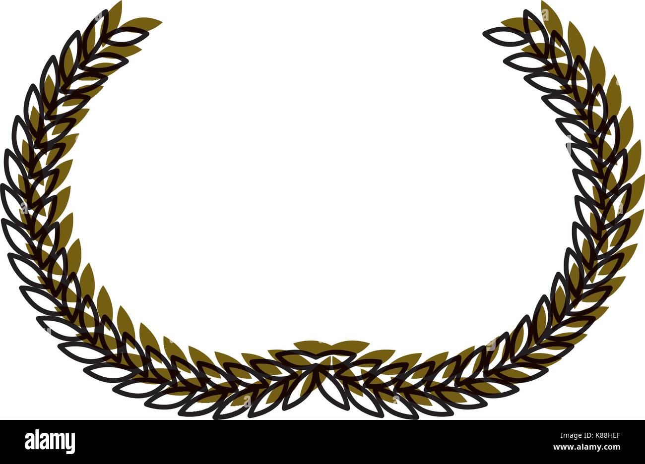 olive half crown in green watercolor Stock Vector Image & Art - Alamy