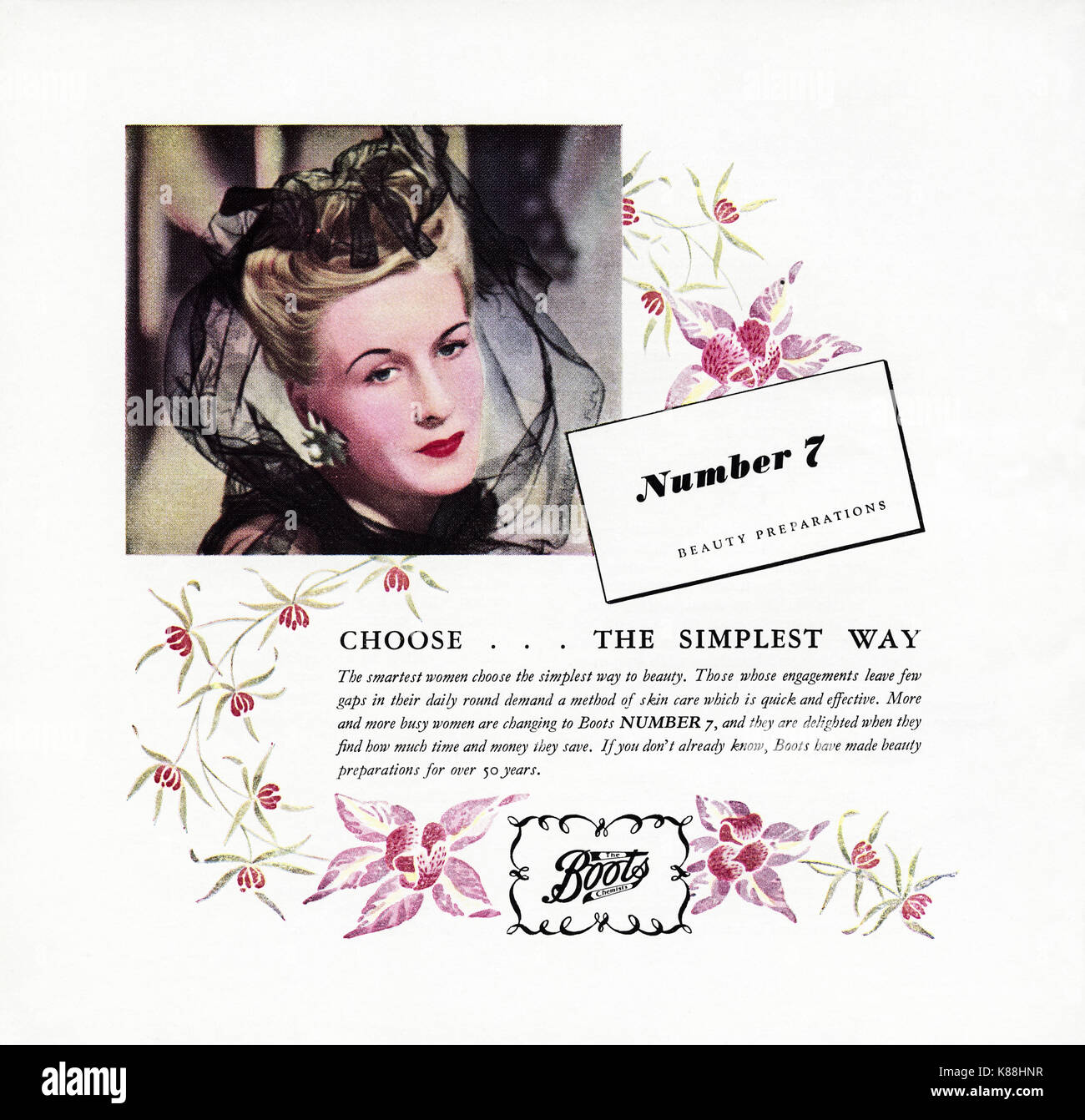 1940s uk boots magazine advert hi-res stock photography and images - Alamy