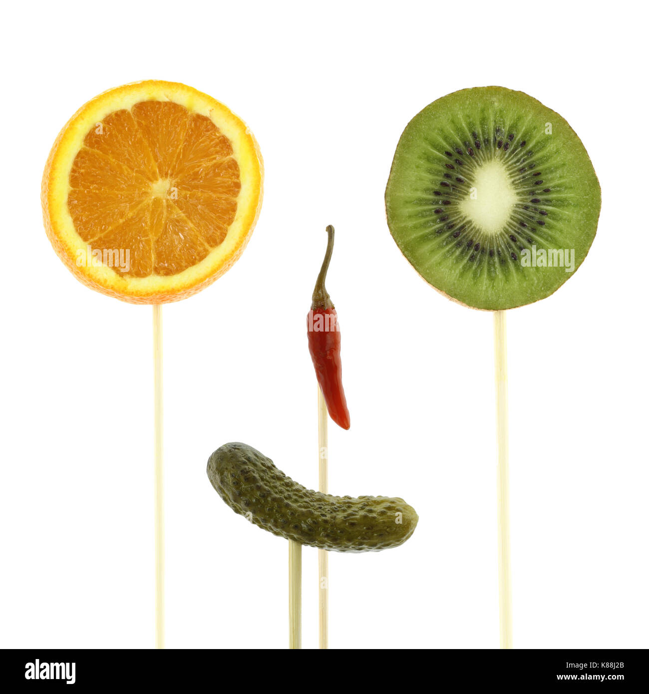 Funny food face of vegetables and fruits Stock Photo - Alamy